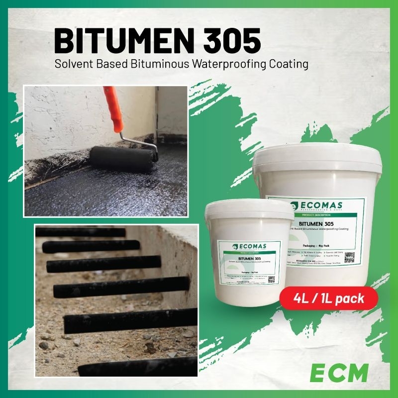 BITUMEN 305 (4KG /1KG PACK) SOLVENT BASED BITUMEN CORROSION RESISTANT ...