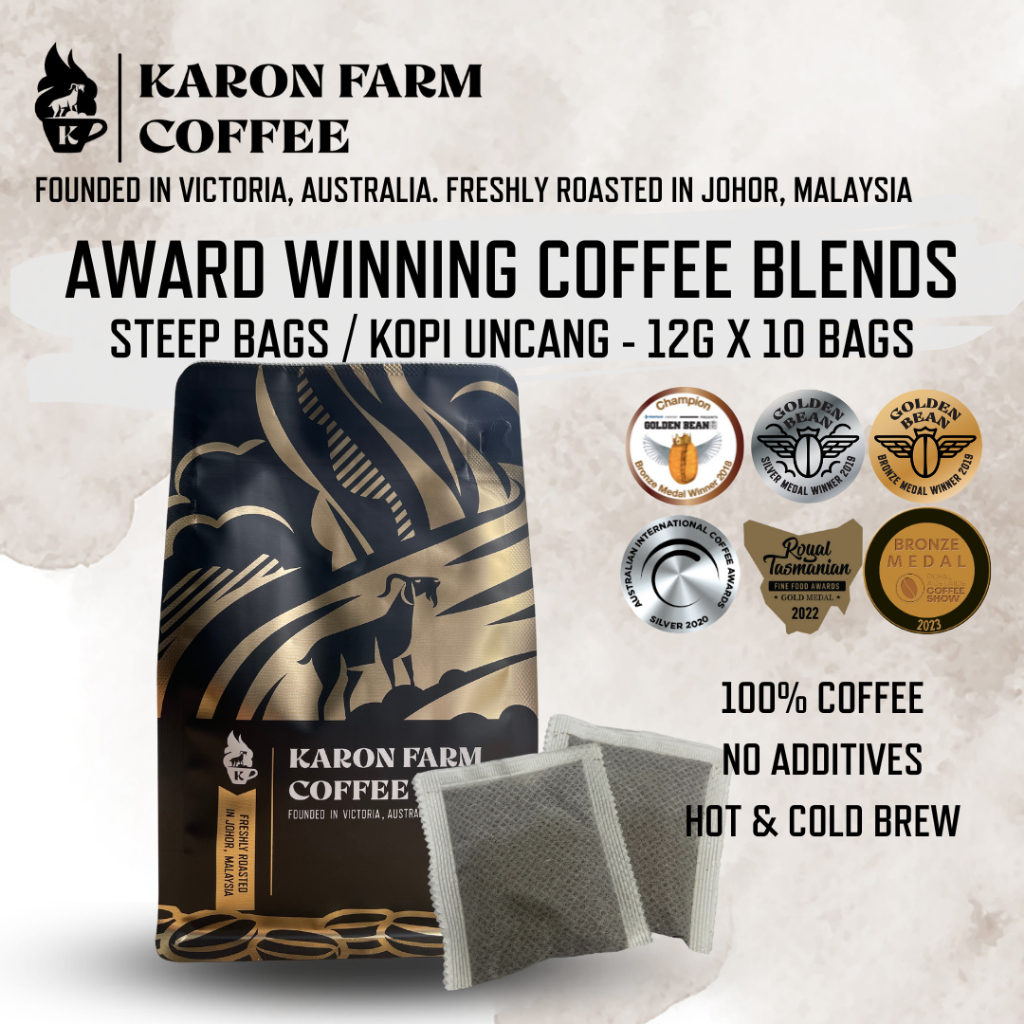 Karon Farm Coffee Steep Coffee Bags 12G Kopi Uncang Hot Brew Cold Brew ...
