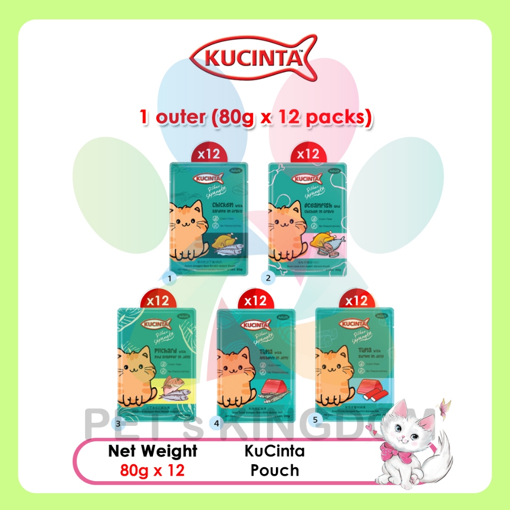 Kucinta Cat Wet Pouch Food {80g x 12} | Shopee Malaysia