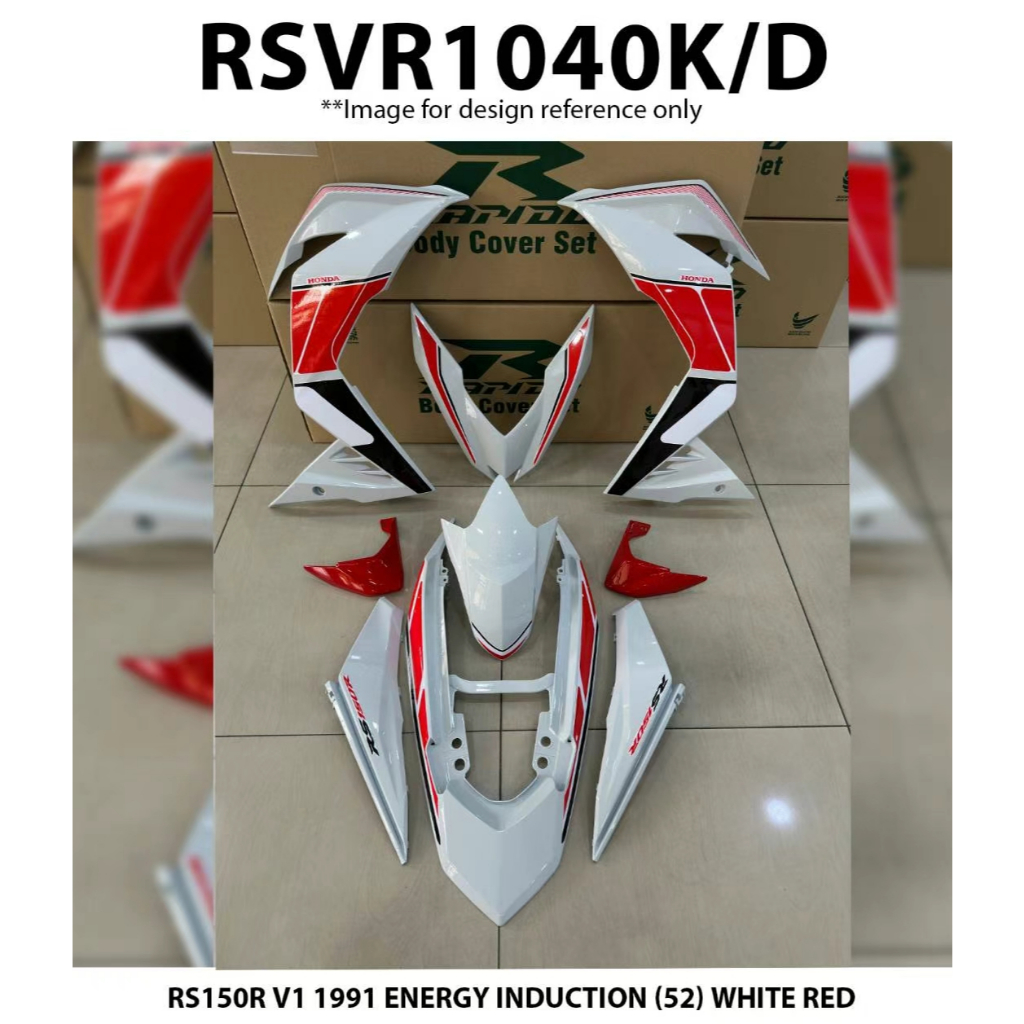 Rapido Cover Set Honda RS150R V1 V2 V3 1991 Energy Induction (52) White RS150 RS150 R Motor ...