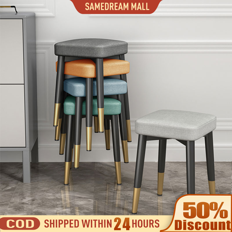 Dining Chair Modern Living Room Chair Stool Bangku Persegi Bedroom ...