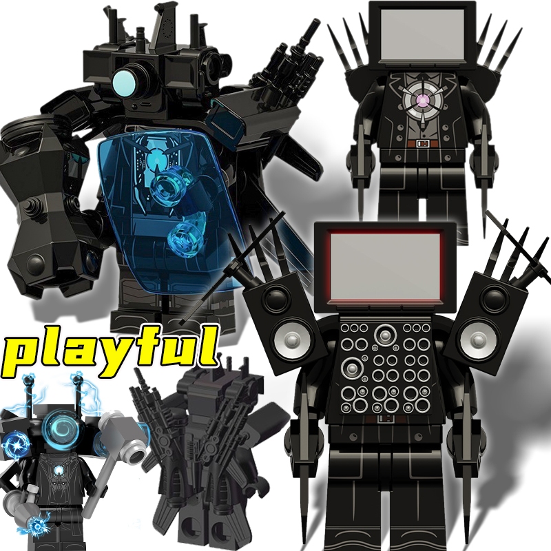 New Skibidi Toilet Sound Man Titan TV Man Building Block Figures Boys ...