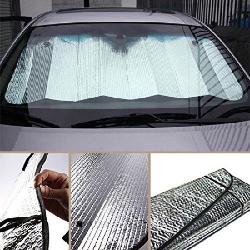 Car Front/Rear Windscreen Foldable Sunshade Windshield Sun Block Bubble ...