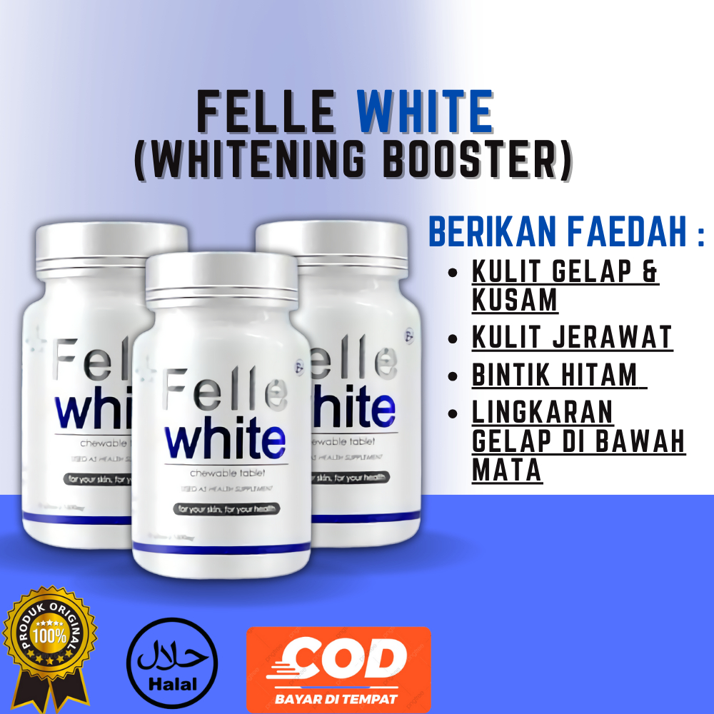 FelleWhite whitening Booster glutathione supplement vitamin c putihkan ...