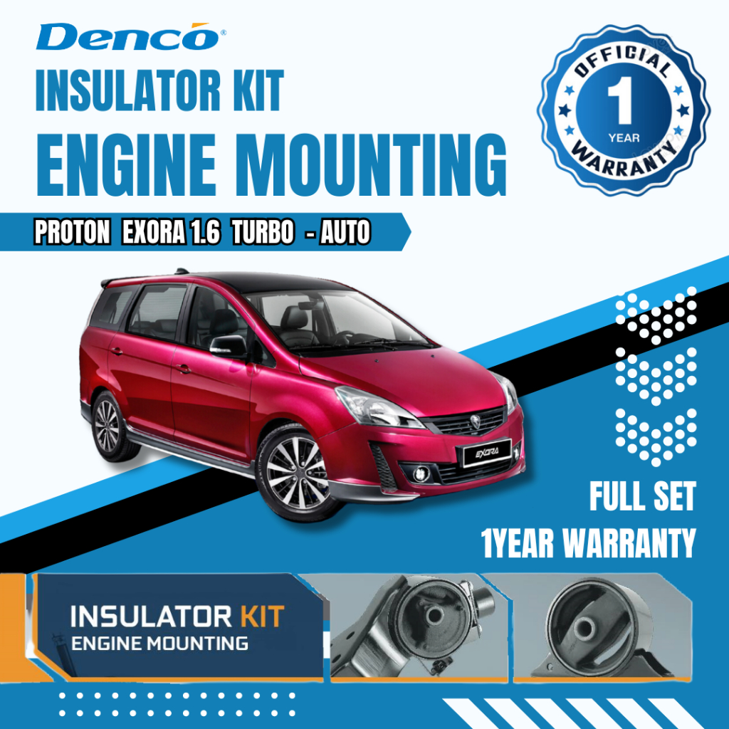 DENCO ORIGINAL - PROTON EXORA 1.6 TURBO AUTO "INSULATOR KIT ENGINE ...