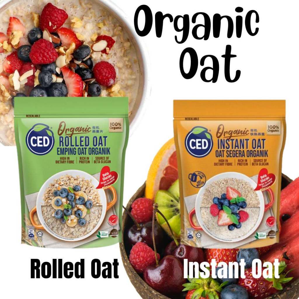 Oat Rolled Oatmeal Diet Instant Oats Organic CED 450g | Shopee Malaysia