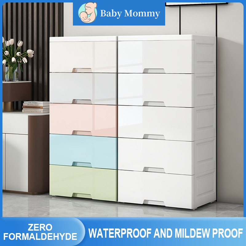 【Cabinet Home】36cm Multi Layer Plastic Drawer Storage Cabinet Wardrobe ...