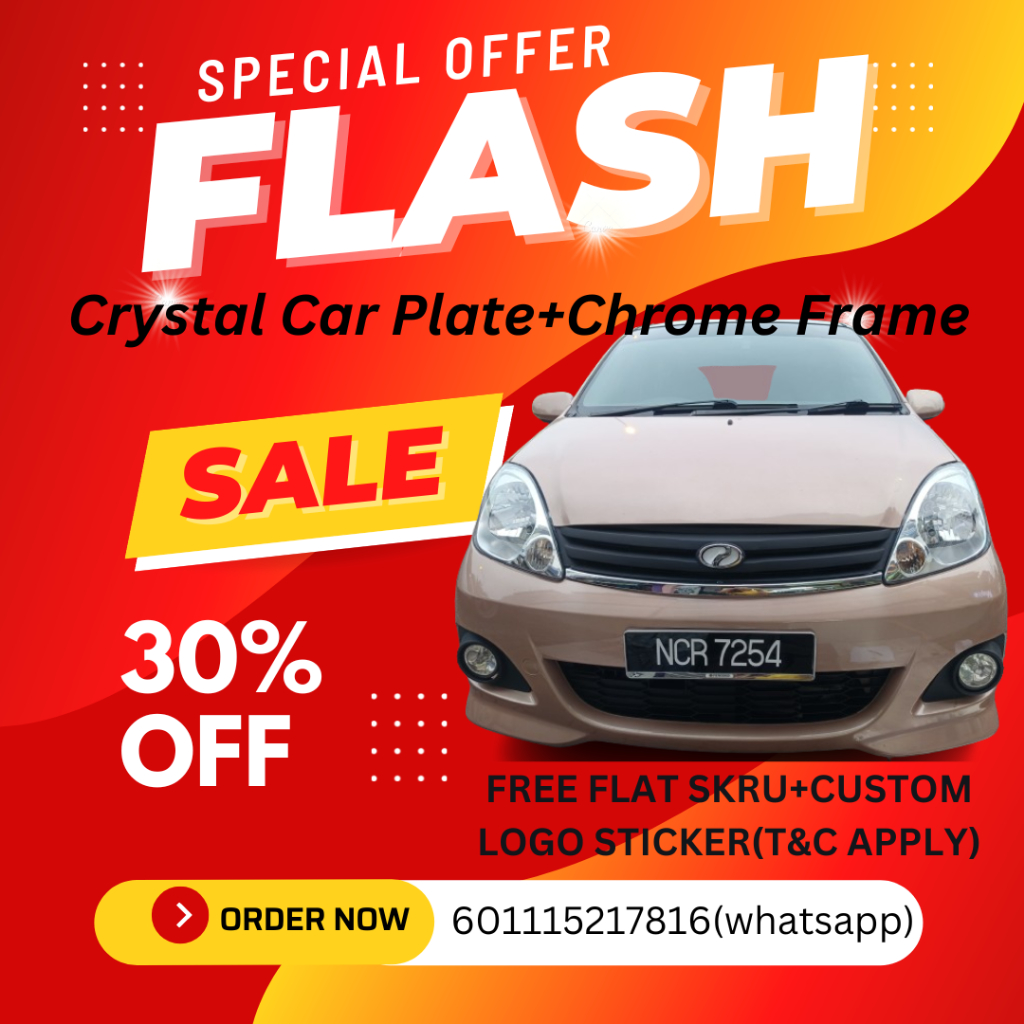 Crystal Car Plate&Chrome Frame With Sticker Logo Frame For All Car Type ...