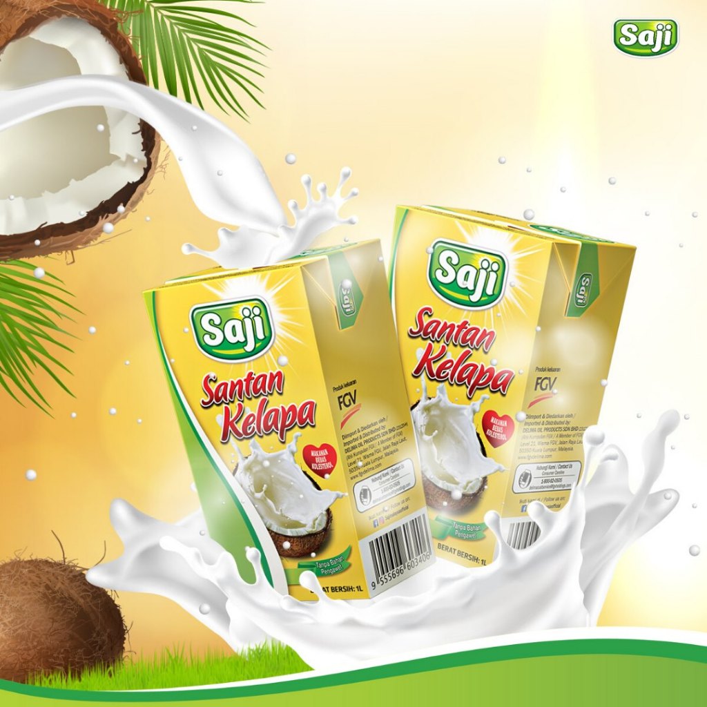 Saji Santan Kelapa Krim Coconut Cream [EXP DEC 2025] 200ml / 1000ml ...