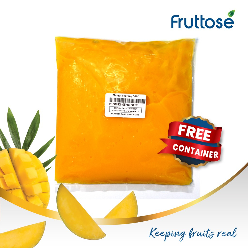 FRUTTOSE MANGO TOPPING / Garnish / Drizzle (500G) + Free Container ...