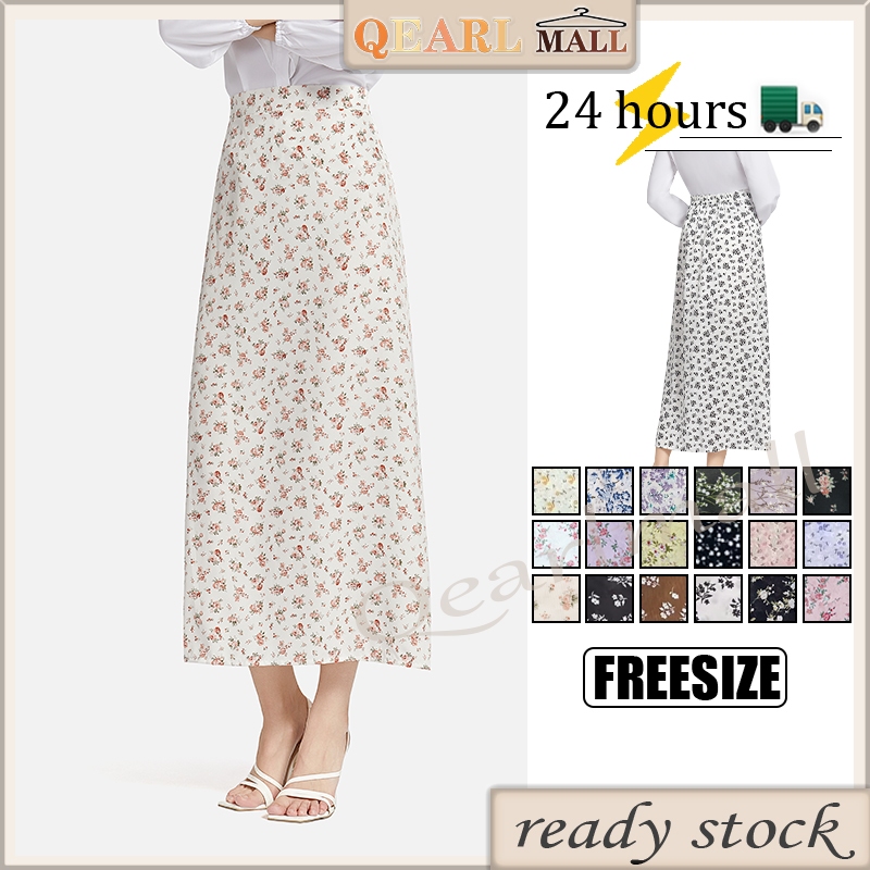 Qearlmall Women Fashion Print Floral Skirt Korean Style High Waist ...
