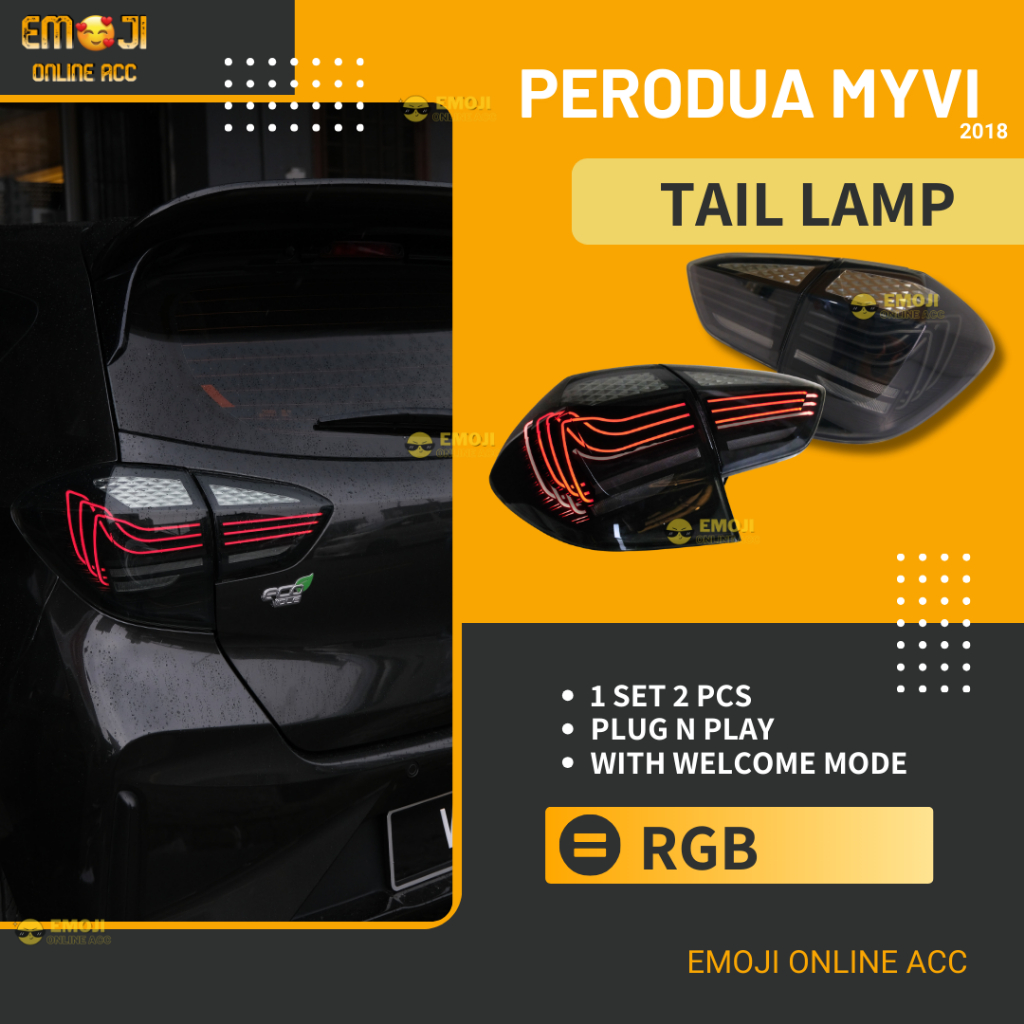 Perodua Myvi MG3 Facelift 2018 - 2024 CSL Laser RGB Tail Lamp Design ...