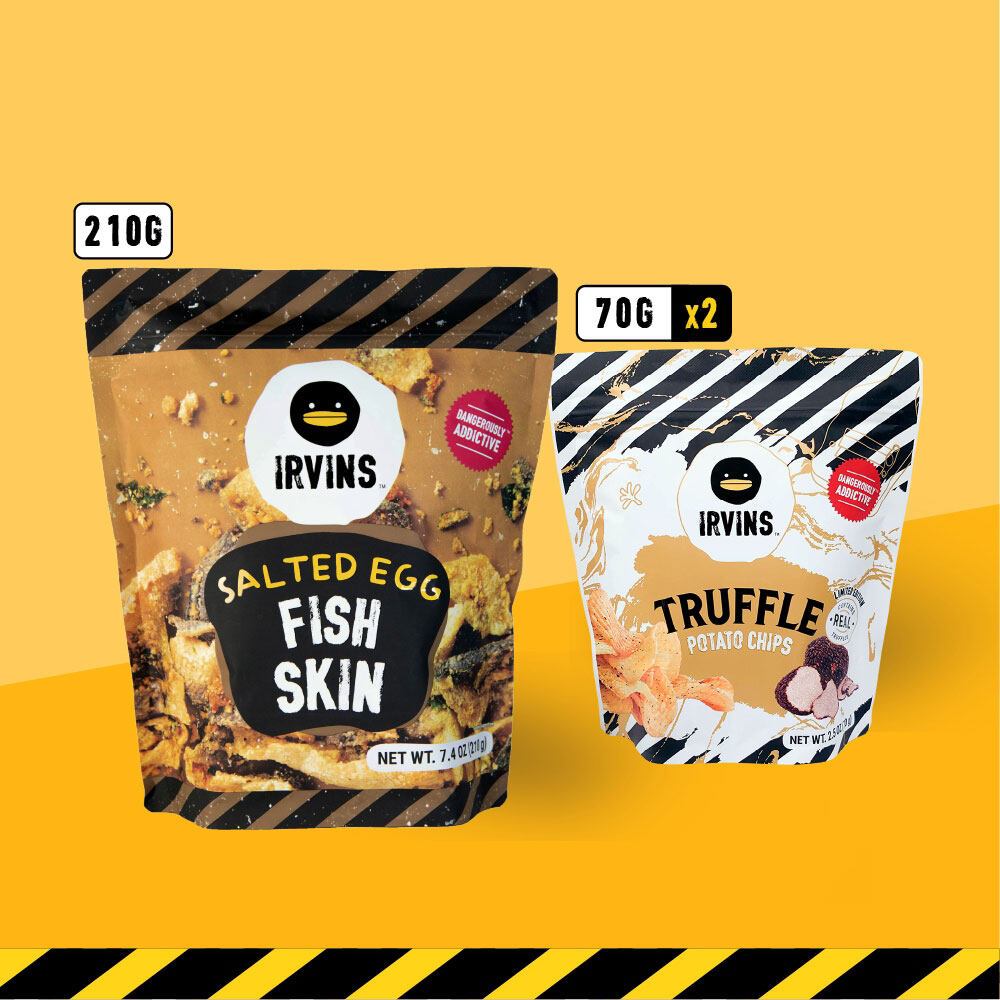IRVINS Salted Egg Fish Skin 210g & Truffle Potato (1xBF+2xTZZ) | Shopee ...