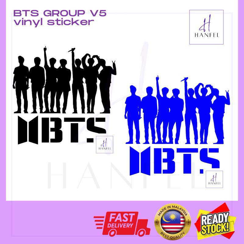 Bangtan Boys (BTS) group logo V5 design vinyl sticker ( Die-cut ...
