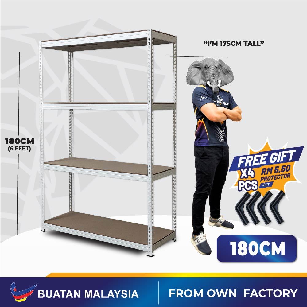 🐘[FREE SHIPPING] HYPERACK™️ Livin Rack White 4 Levels Boltless Rack ...