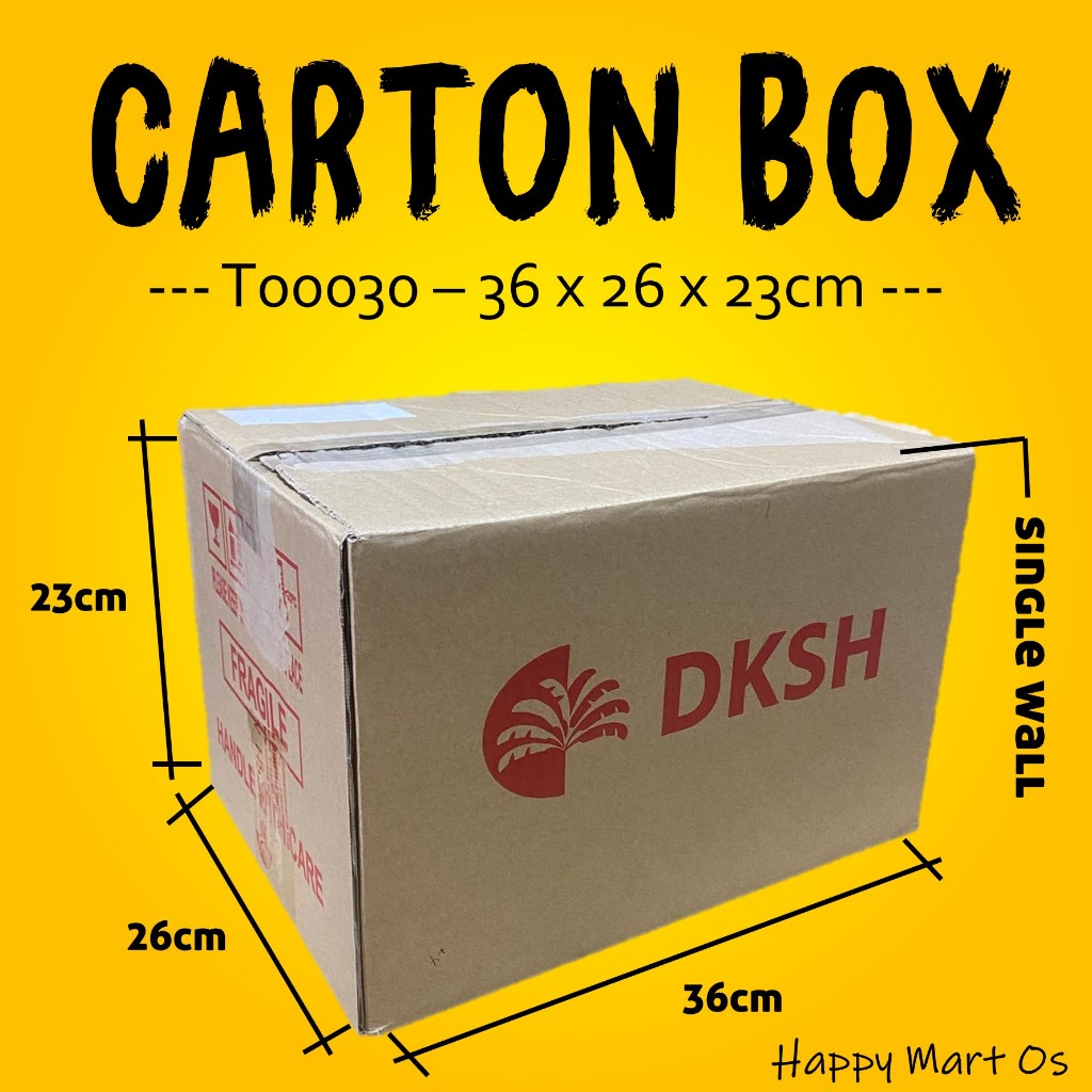 Carton Box 36 x 26 x 23 cm Packaging Box Packing Box Paper Boxes Kotak ...