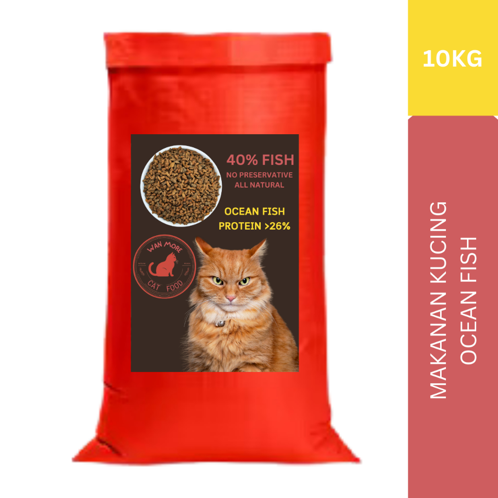 WAN MORE Makanan Kucing 10kg Cat Food DEWASA DAN KITTEN Makanan Kucing ...