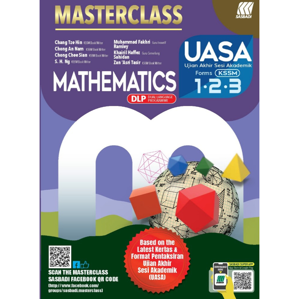 SASBADI: Masterclass UASA KSSM 【Tingkatan 1,2,3】BUKU RUJUKAN (EDISI 2024) nota masterclass ...