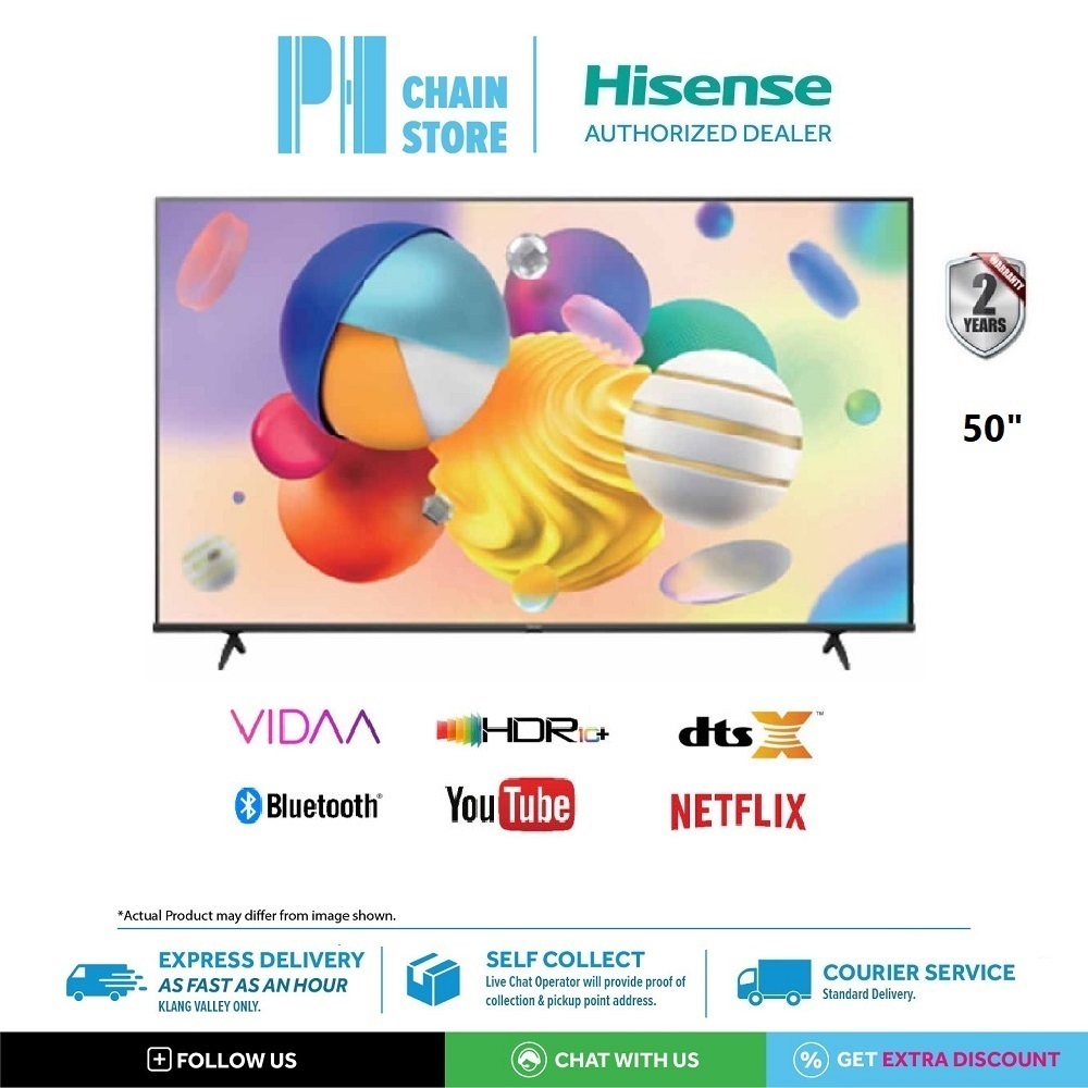 HISENSE 50" 55" 58" 65" 70" 4K UHD Smart TV A6100K Series+ | 50A6100K ...