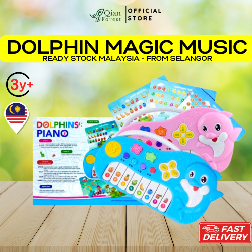 Kids Dolphin Magic Music Keyboard Musical Instruments Toys Mainan Muzik ...