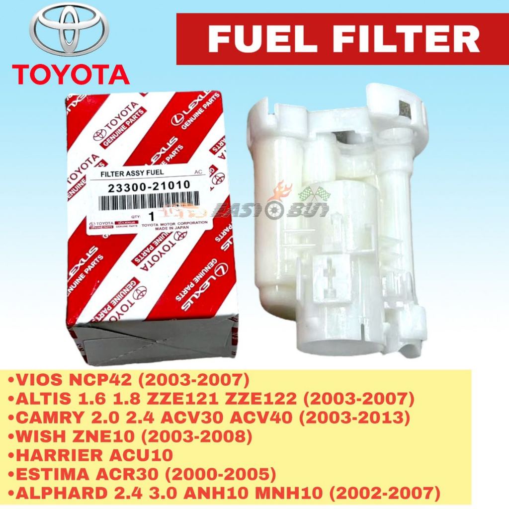 ORIGINAL TOYOTA FUEL FILTER - TOYOTA VIOS NCP42 / ALTIS ZZE121, ZZE122 ...