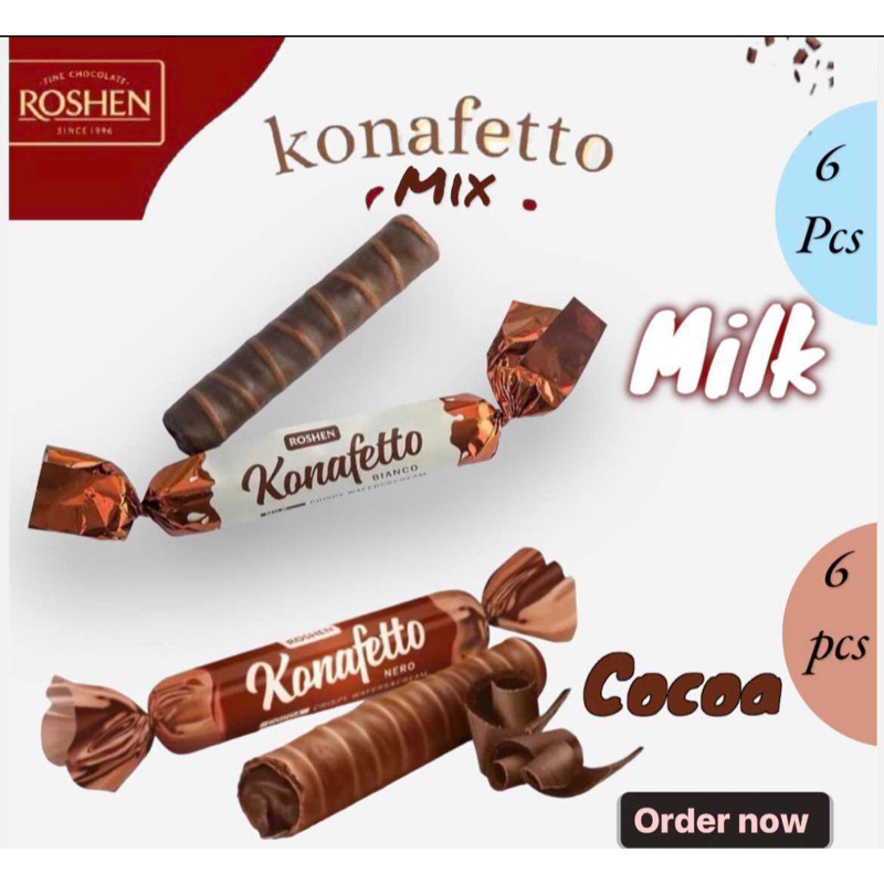 Mix konafetto Rolled Wafers Cream Viral Arab (12 Pcs Mix & 30 Pcs Mix ...