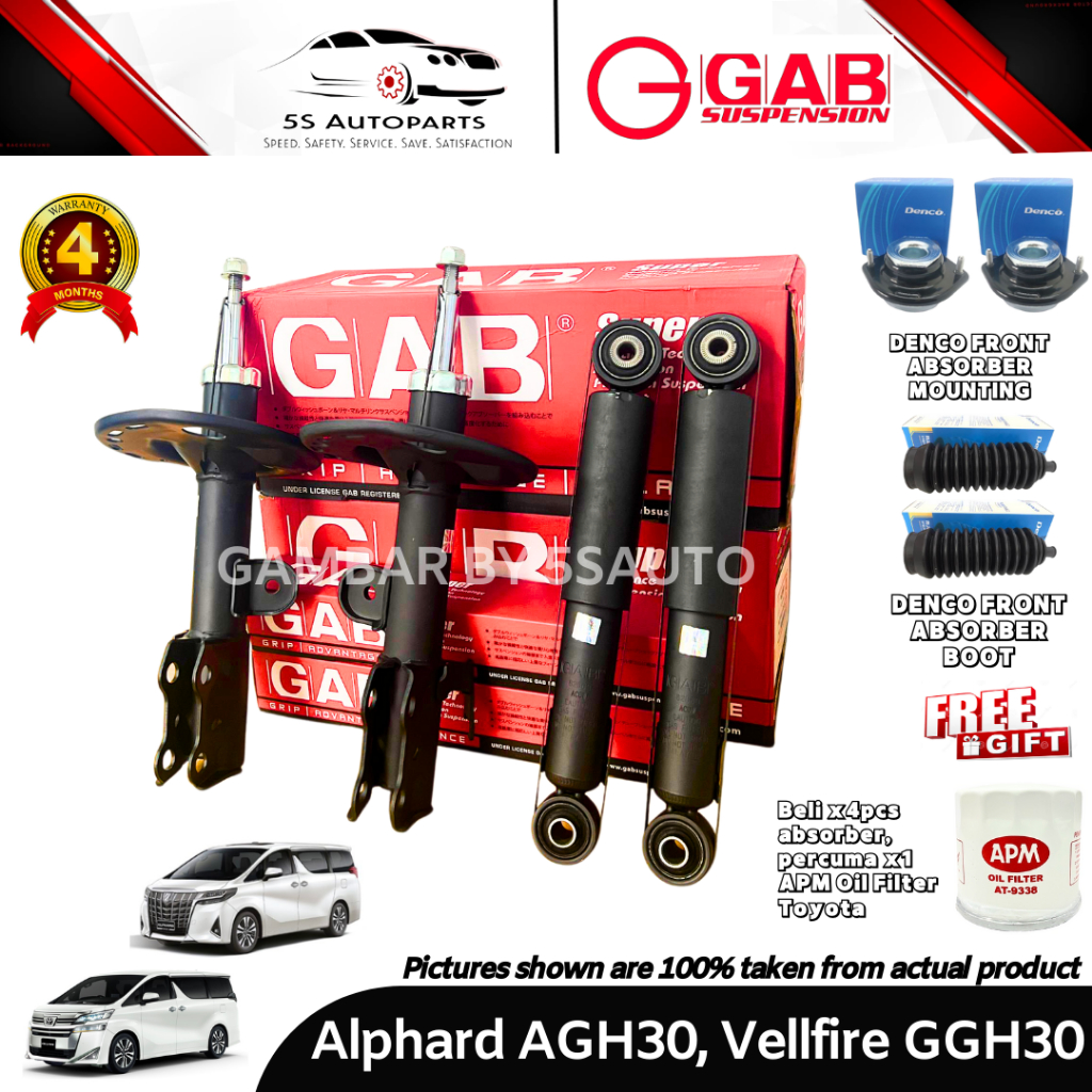 GAB Alphard AGH30 , Vellfire GGH30 Front (Depan) & Rear (Belakang) Gas ...