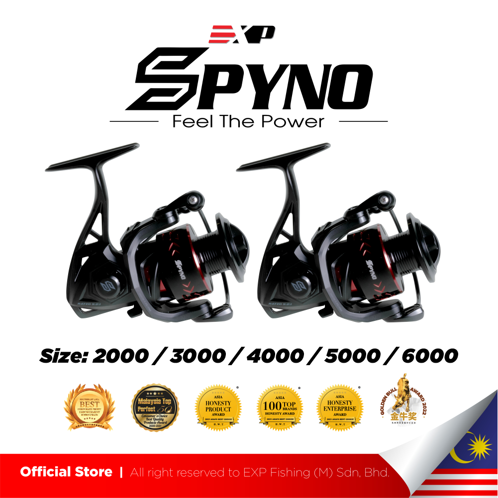 EXP SPYNO REEL Spinning Fishing Reel salt water 2000 3000 4000 5000 ...