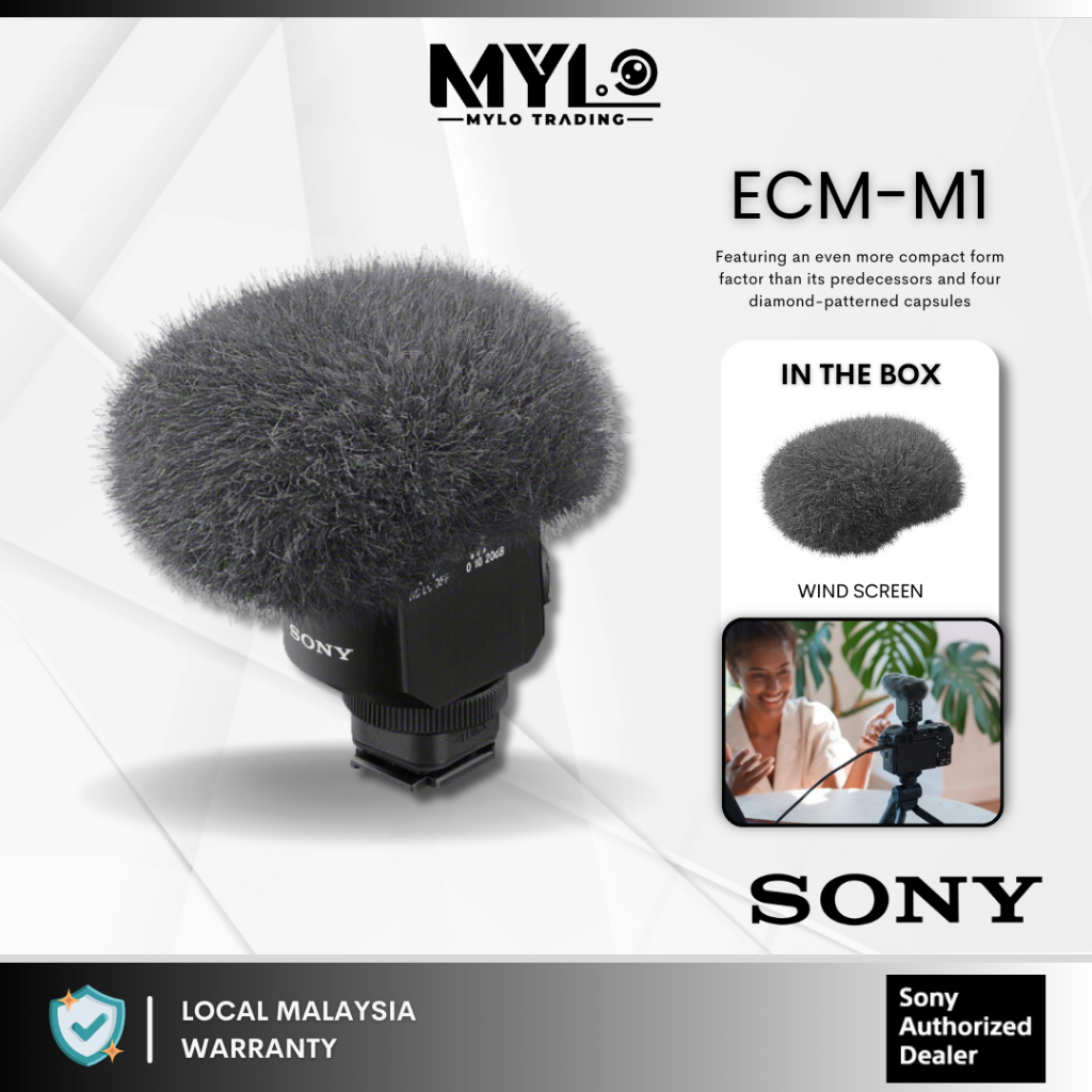 (READY STOCK) - Sony ECM-M1 Compact Camera-Mount Digital Shotgun Microphone | Shopee Malaysia