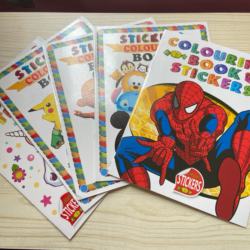 sticker colouring books girl boy / buku mewarna dan pelekat sticker ...