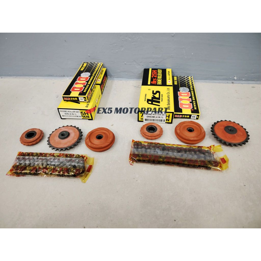 EX5 / EX5 Dream Rantai kecil Roller Set timing chain set 4in1 ARS Japan ...