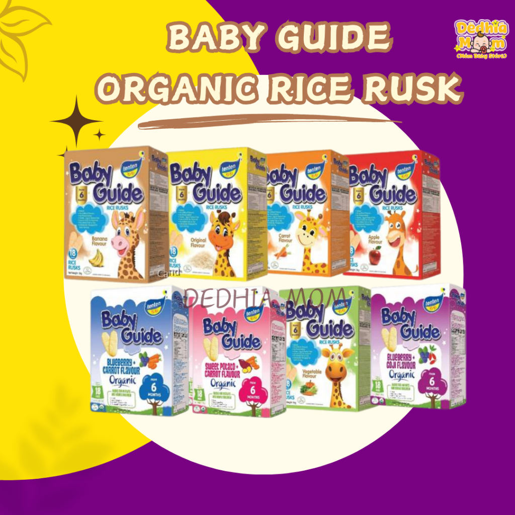 TEN TEN BABY GUIDE BABY FOOD SNACK BABY | Baby Rice Rusk 6m+ | Organic ...
