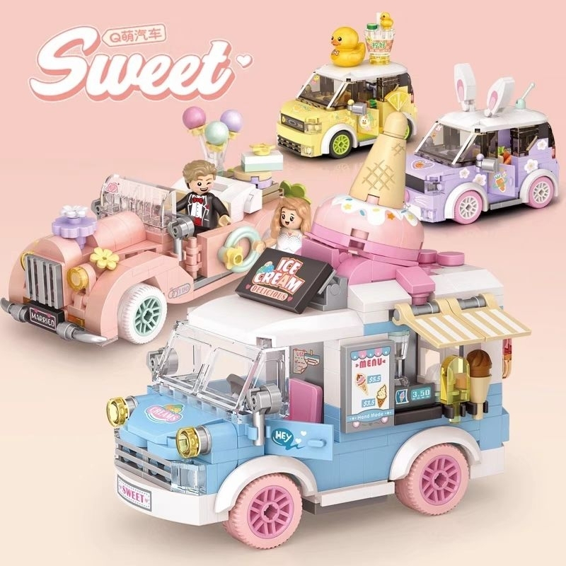 LOZ IDEAS Mini Block Sweet Cute Wedding/Ice Cream/Rabbit Carrot/Duck ...