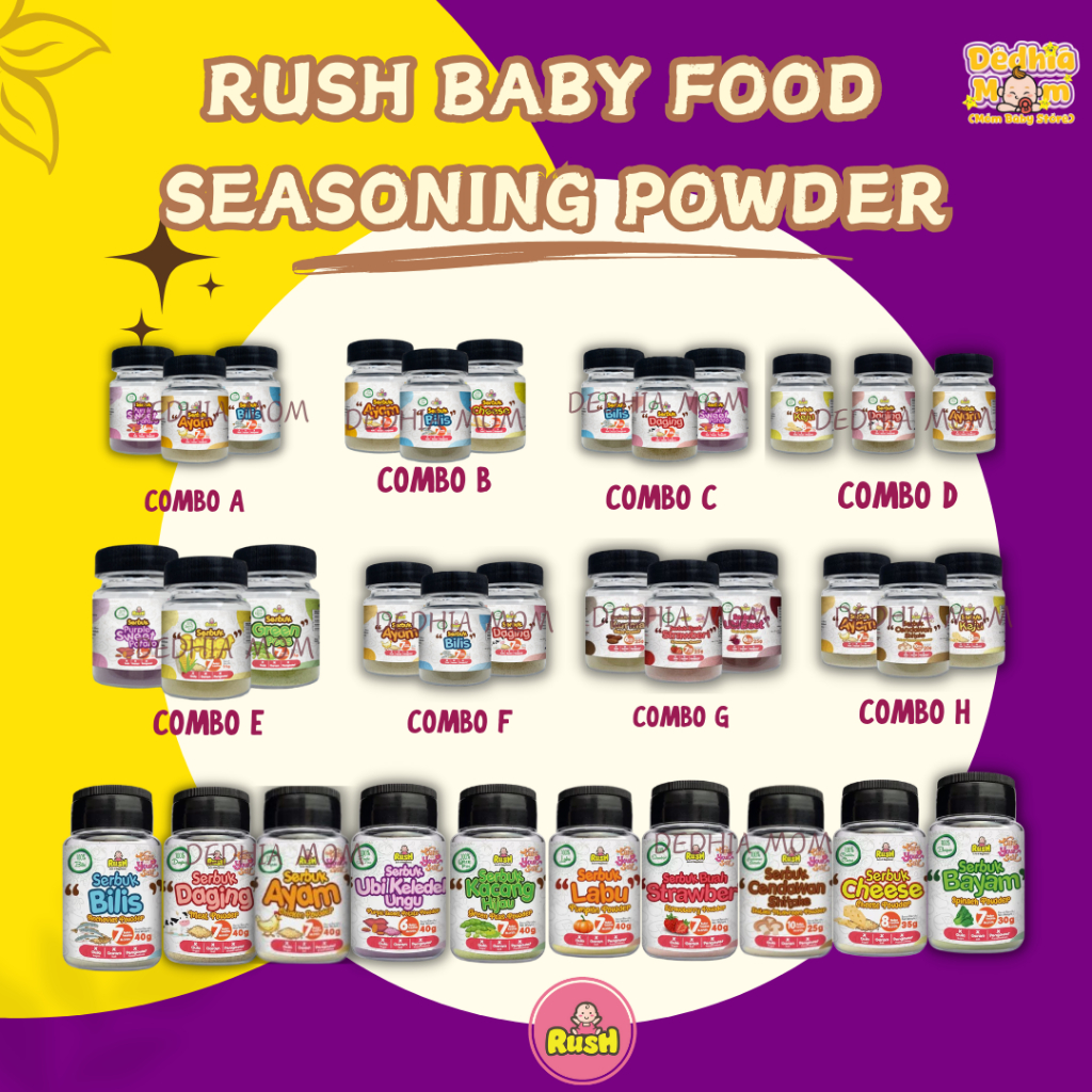 Rush Baby Food Serbuk Makanan Baby Perasa Bayi Seasoning Powder Makanan ...