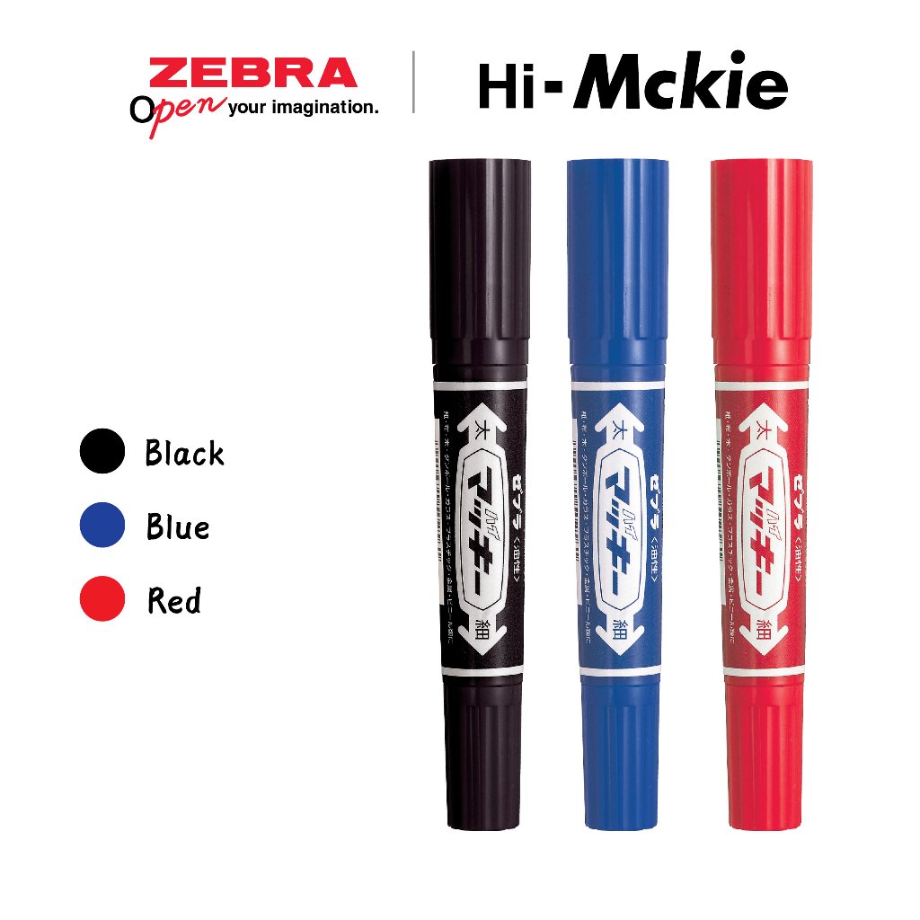 Zebra Hi Mckee Twin Tip Permanent Marker | Shopee Malaysia