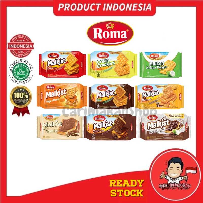 Biscuit Roma Malkist 90gm-125gm Product Indonesia 🇮🇩 Biskuit Crackers ...