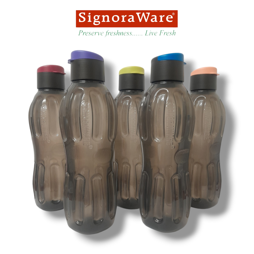 SIGNORAWARE 1000ml Fliptop Aqua Drinking Water Bottle Tumbler Plastic ...