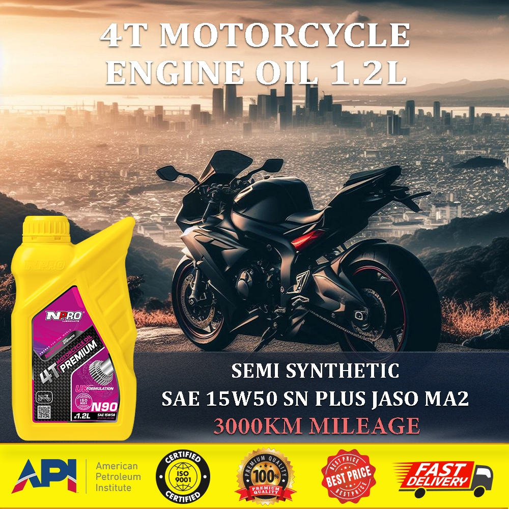 NPRO 4T - N90 Minyak Hitam Motor Semi Synthetic Motorcycle Engine Oil ...