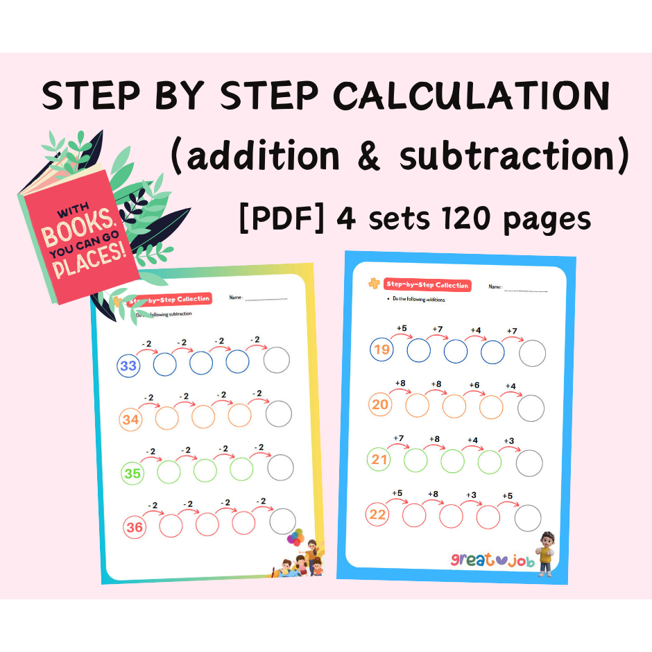 A638 – [PDF] Step by step Calculation (Addition & Subtration) 4 sets ...