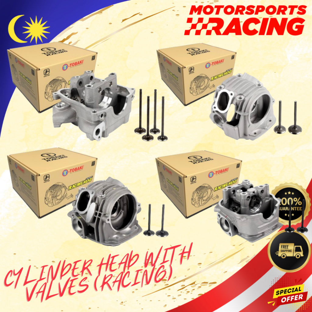 SRL115 FI [24/28MM|26/30MM]👈 TOBAKI RACING CYLINDER HEAD+VALVE EXHAUST ...