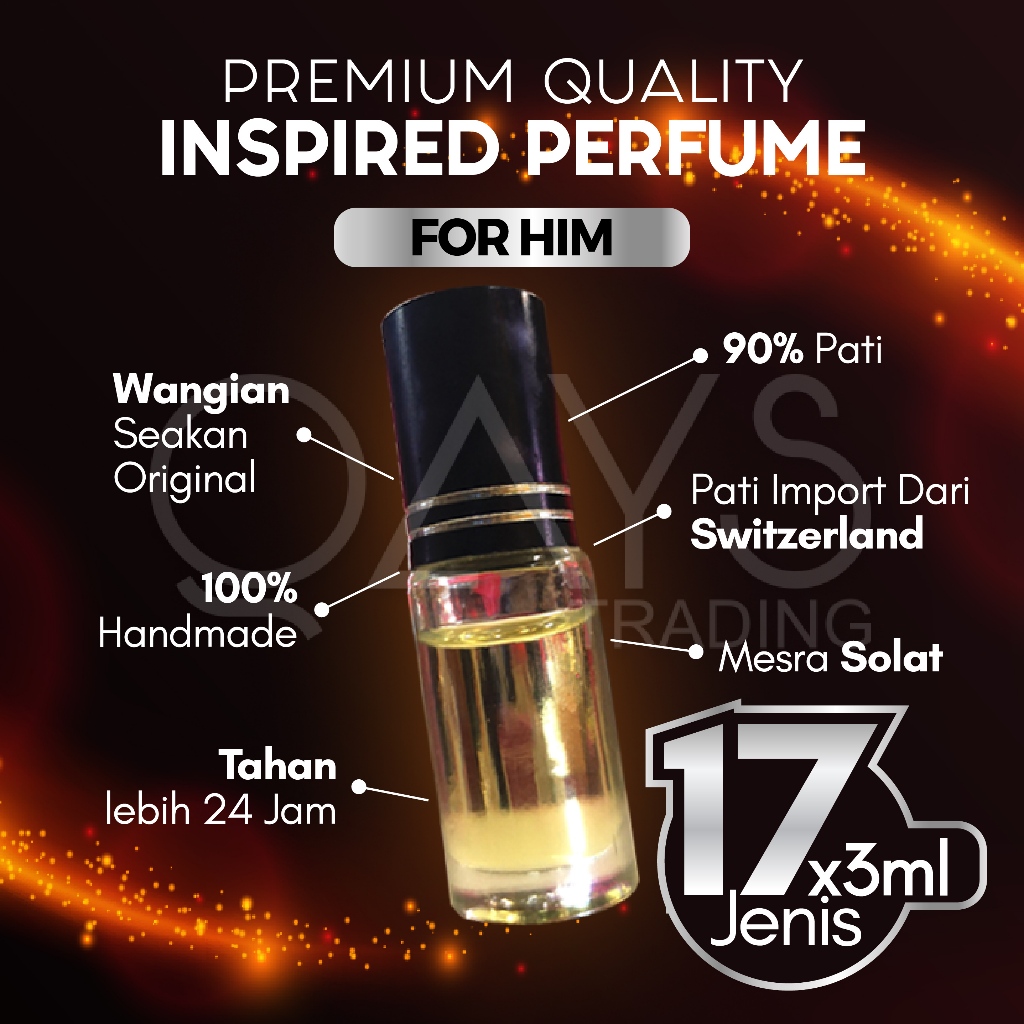 Lelong Premium Quality Inspired Perfume for HIM 3ml in roll bottle ...