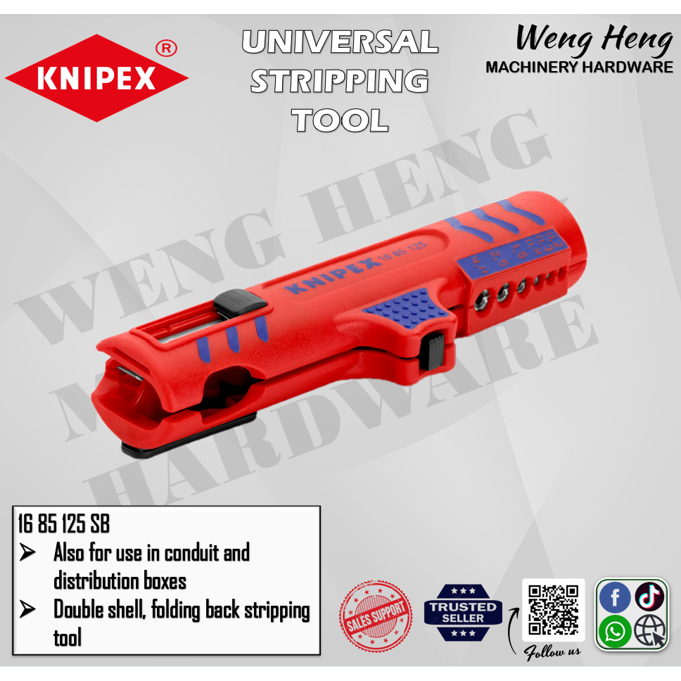 KNIPEX Universal Stripping Tool - MODEL 16 85 125 SB | Shopee Malaysia