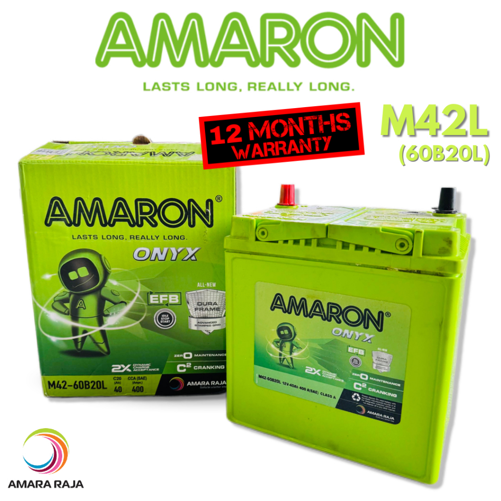 【SABAH】Amaron Hi Life M42L M42R 60B20L 60B20R EFB Start Stop EcoIdle Car Bateri Kereta Perodia ...