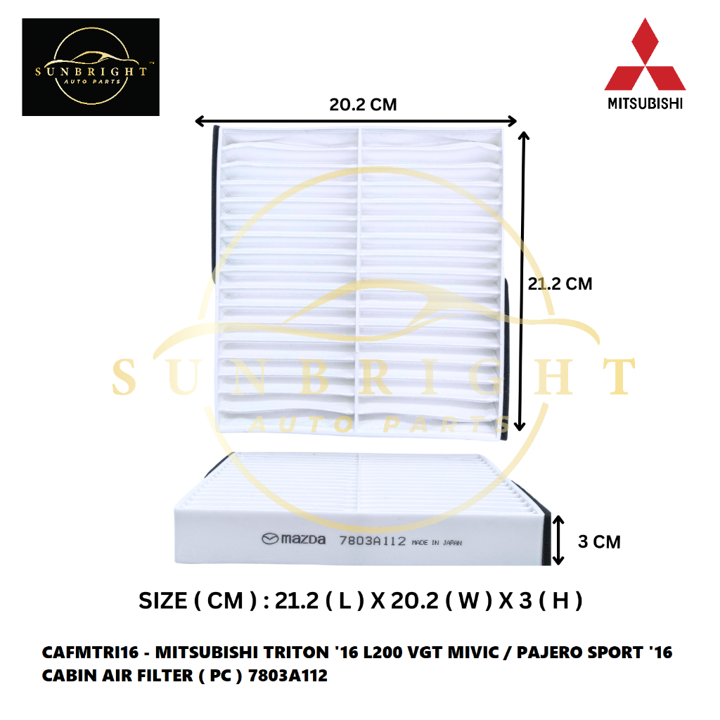MITSUBISHI TRITON '16 L200 VGT MIVIC / PAJERO SPORT '16 CABIN AIR ...