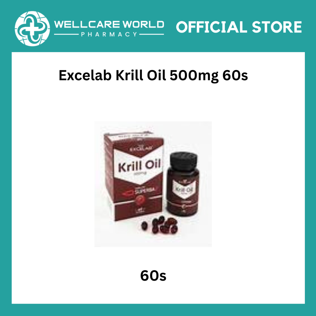 |Wellcare World Pharmacy|Excelab Krill Oil Softgel 60s/2x60s | Shopee ...