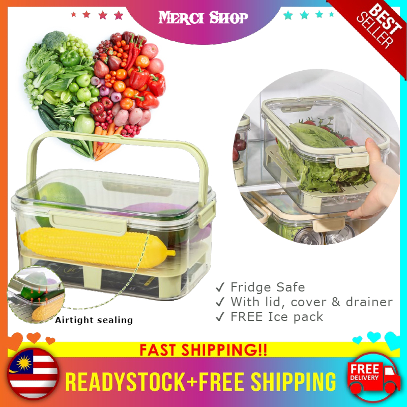 MS Portable Fruit Container Vegetable Storage Box Kitchen Food Grade ...
