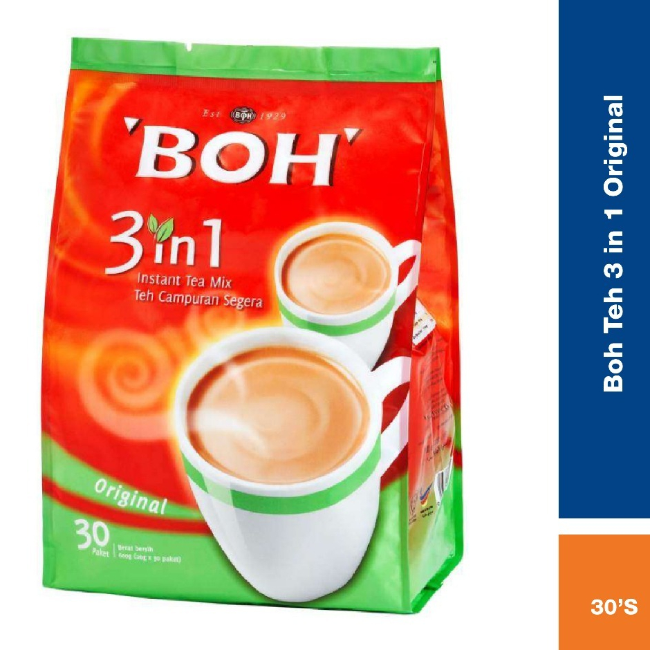 Boh 3 In 1 Instant Tea Mix Original 30's x 20GM | Shopee Malaysia