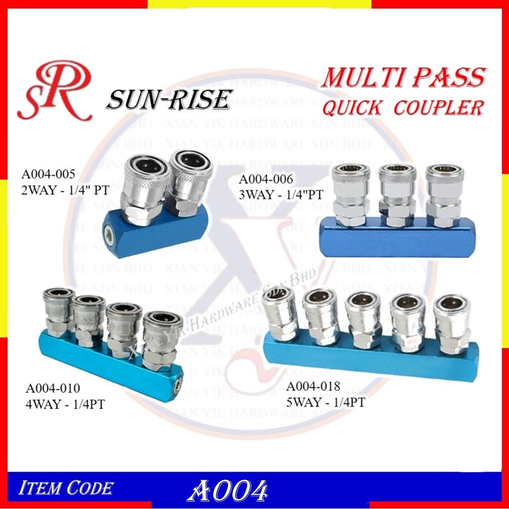 SML-S SUN-RISE AIR COUPLER MULTIPASS AIR QUICK COUPLER | STRAIGHT AIR ...