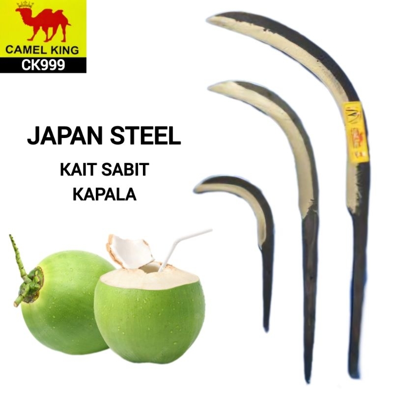 Japan Steel Sickle Coconut Sickle / Kait Sabit Kelapa/ Mata Kait Buah ...