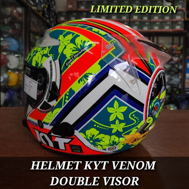LIMITED EDITION HELMET KYT 5TH MEMORIES VENOM DOUBLE VISOR ZAKI DESIGN MALAYSIA FT PROJECT ...